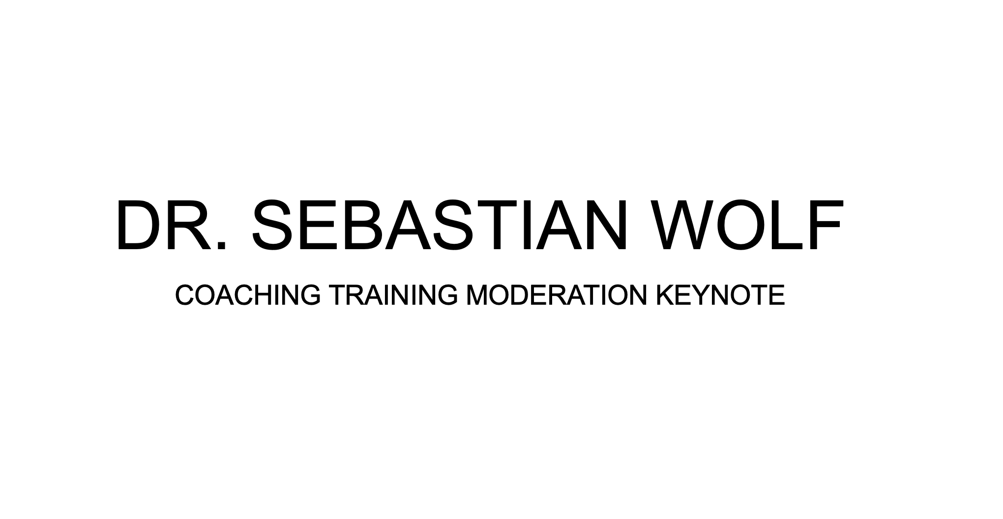 Sebastian Wolf Coach Seminar Arzt München Sankt Gallen Keynote Moderation